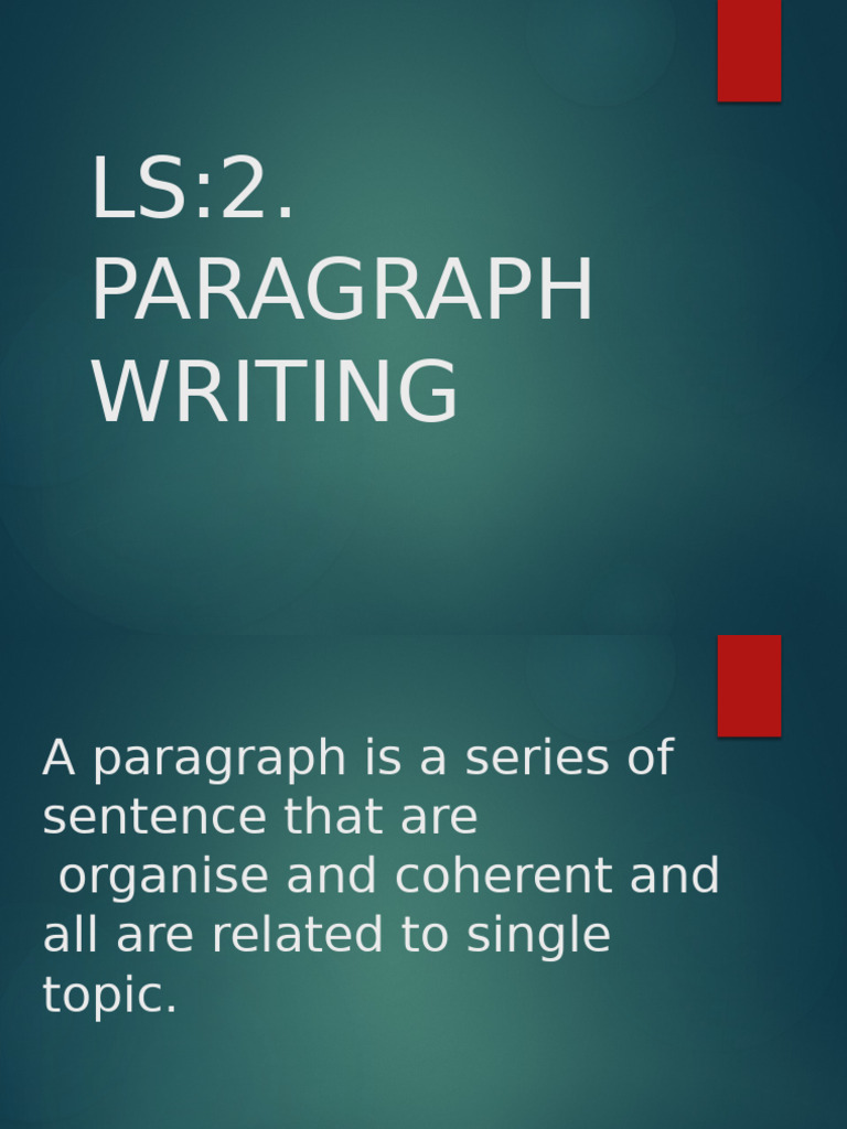 Paragraph Writing | PDF
