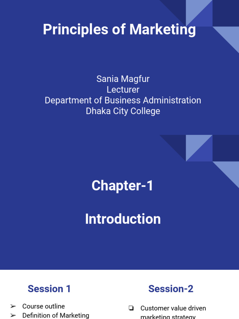 Principles of Marketing,Chapter-1,Part-3 | PDF | Marketing | Marketing Communications