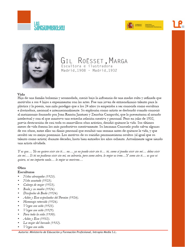Biografía y obras de Marga Gil Roësset | PDF
