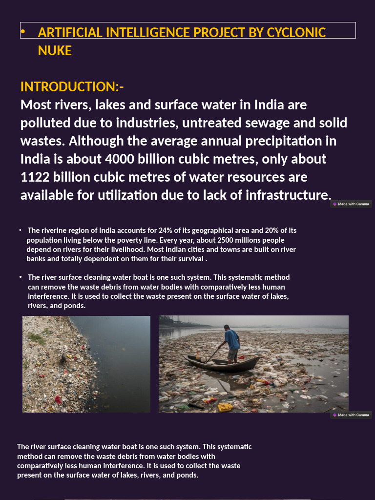 River Cleaning Boat Project Overview | PDF | Water | Water Pollution