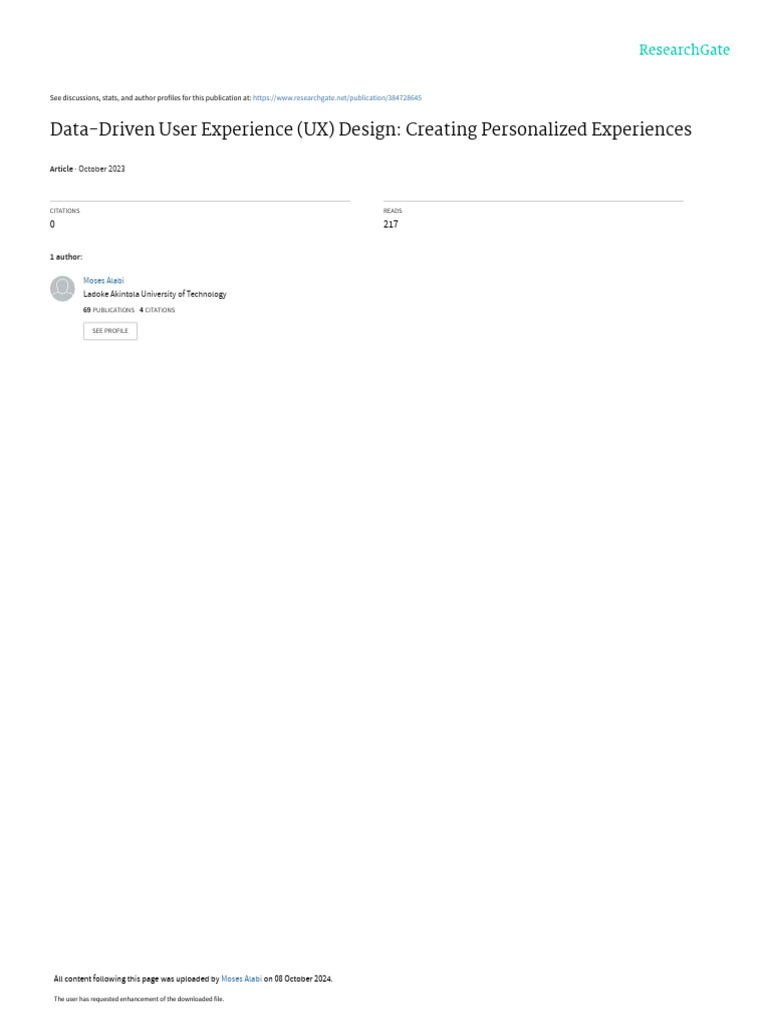 Data Driven User Experience Ux Design | PDF | Data Science | Market ... Data Driven User Experience Ux Design | PDF | Data Science | Market ...