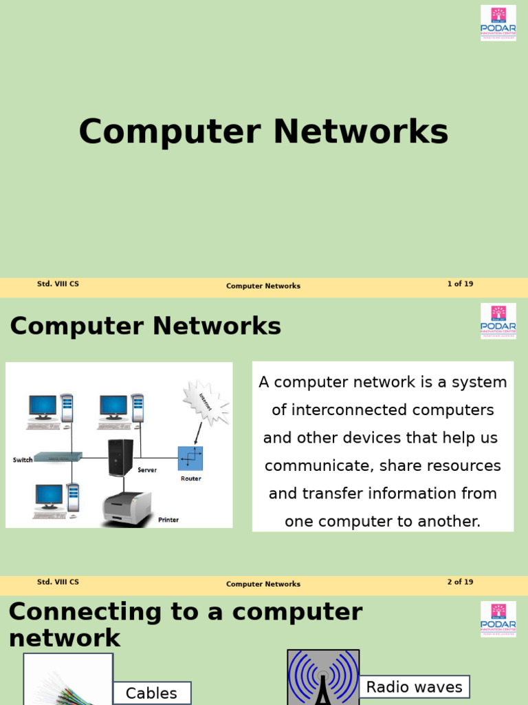 PPT1 CB VIII CS Computer Networks 3 | PDF | Computer Network | Wireless