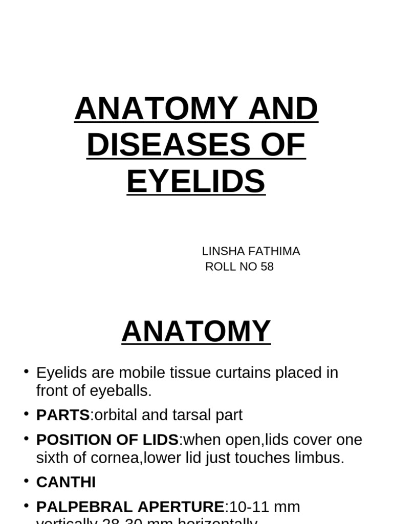 Eyelid | PDF | Human Eye | Diseases And Disorders