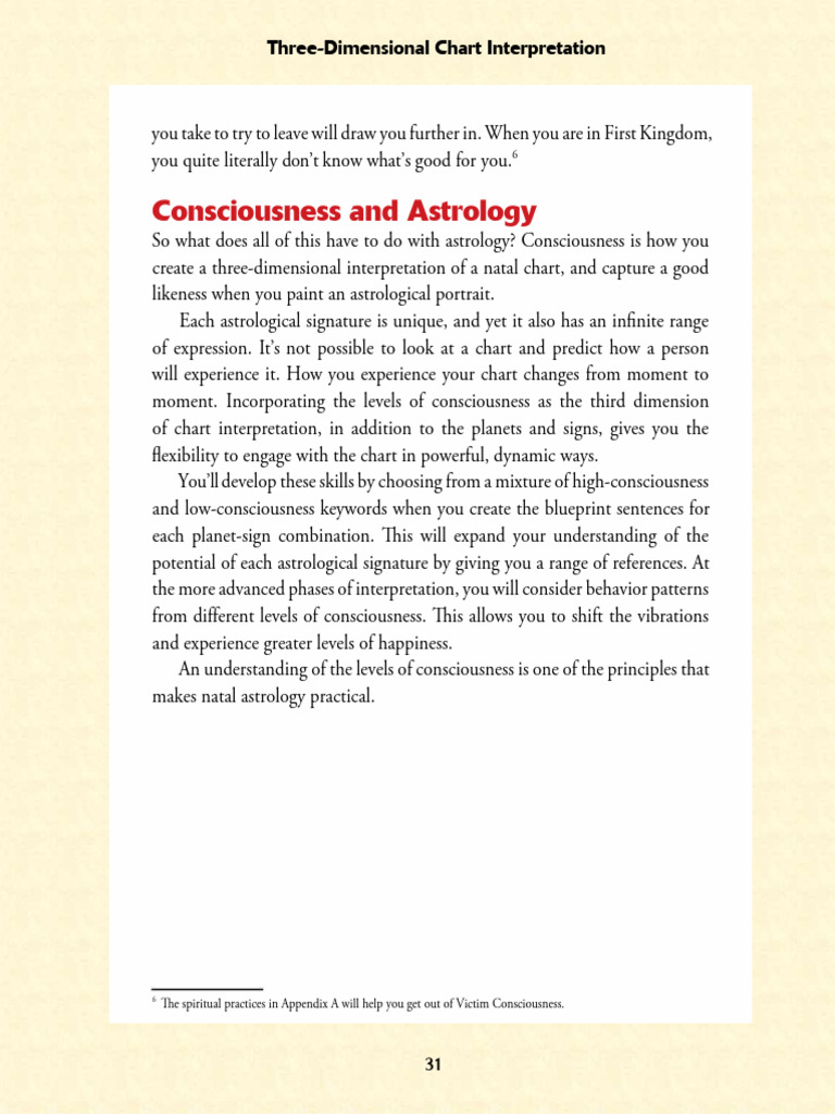 Consciousness and Astrology: Three-Dimensional Chart Interpretation | PDF