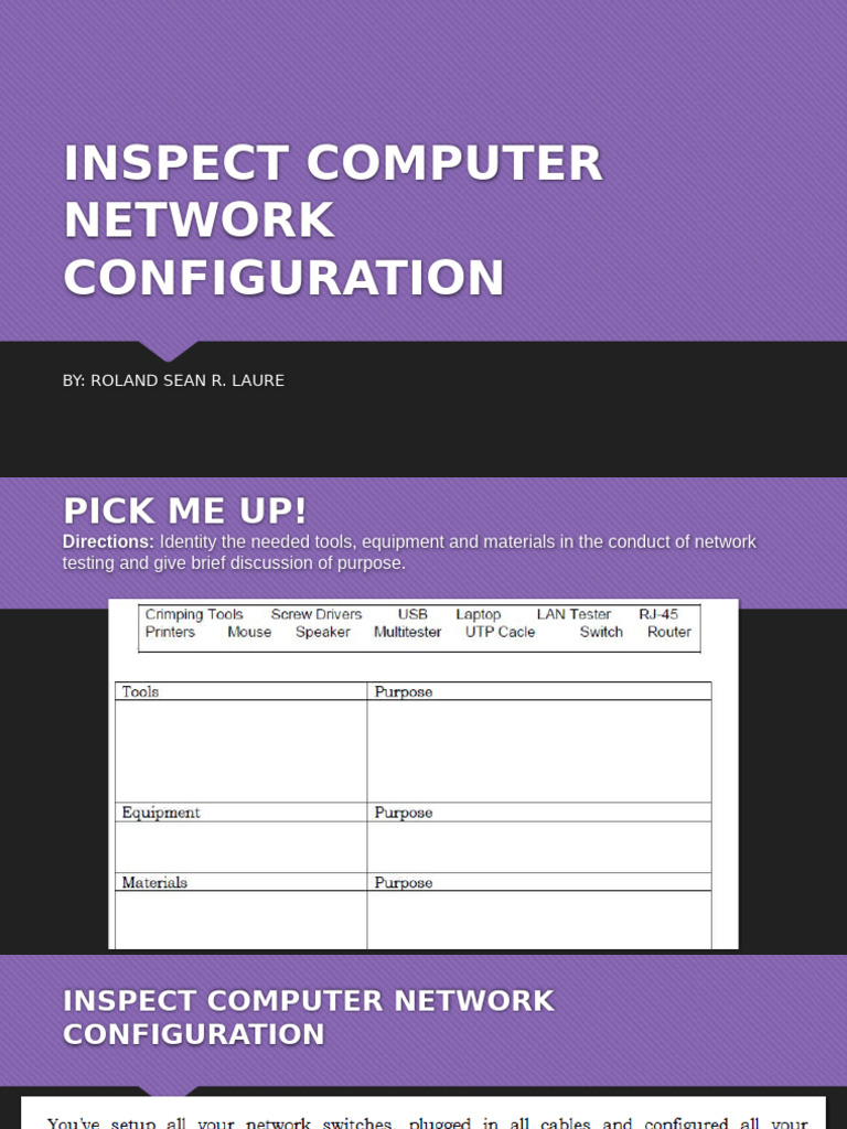 Copy of Lesson 9 - Inspect Computer Network Configuration | PDF