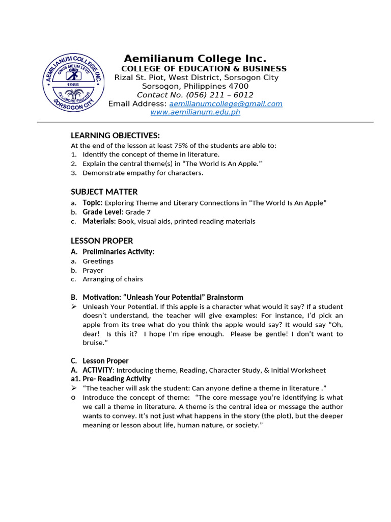 Lesson Plan | PDF | Human Communication | Learning