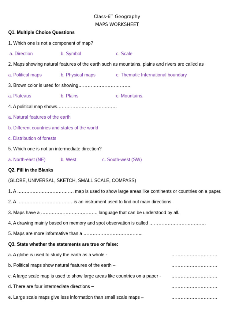 6th Geography Maps | PDF | Map | Geographical Technology