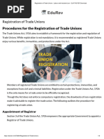 Trade Union Registration Process Explained | PDF | Trade Union ...