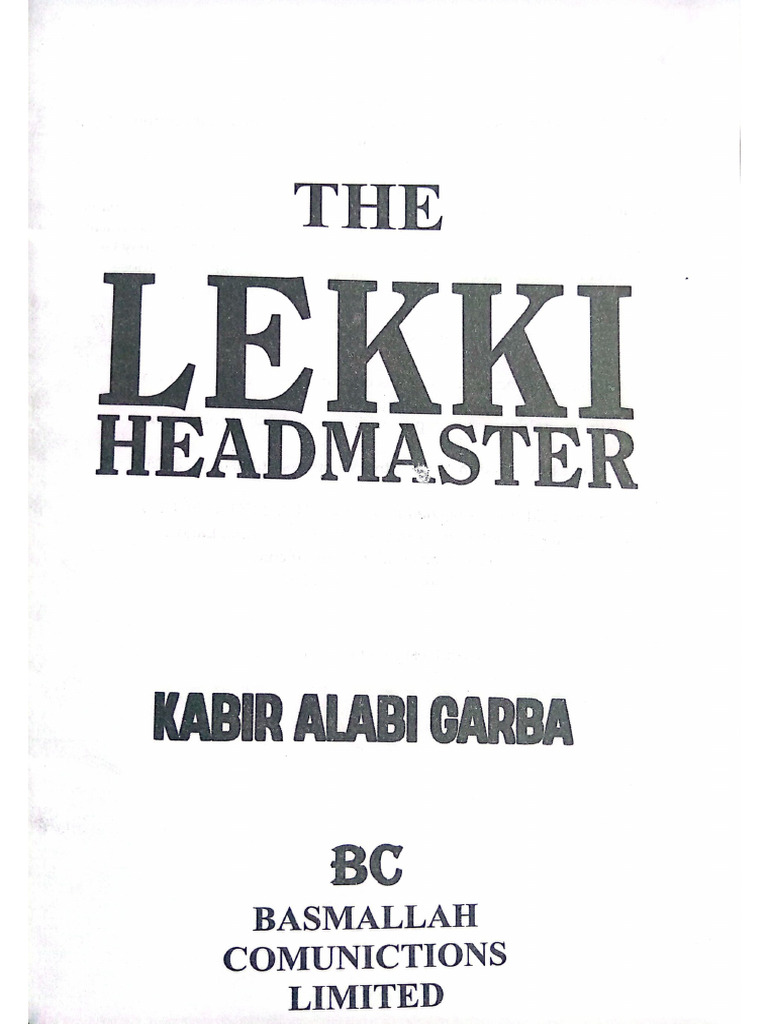The Lekki Headmaster | PDF