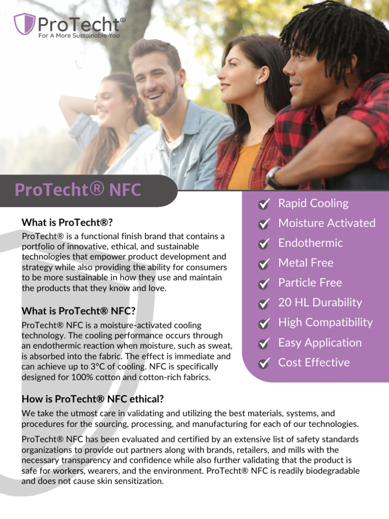 ProTecht NFC Product Sheet | PDF | Textiles | Secondary Sector Of The Economy