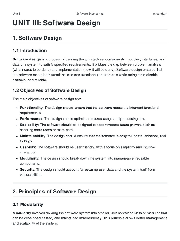 Software Engineering Unit 3 - @mrsandyy | PDF | Object Oriented ...