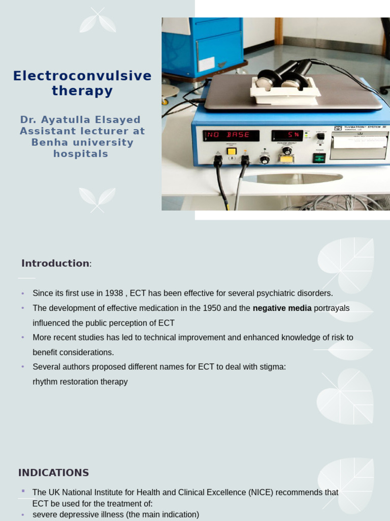 Electroconvulsive Therapy | PDF | Electroconvulsive Therapy | Major ...