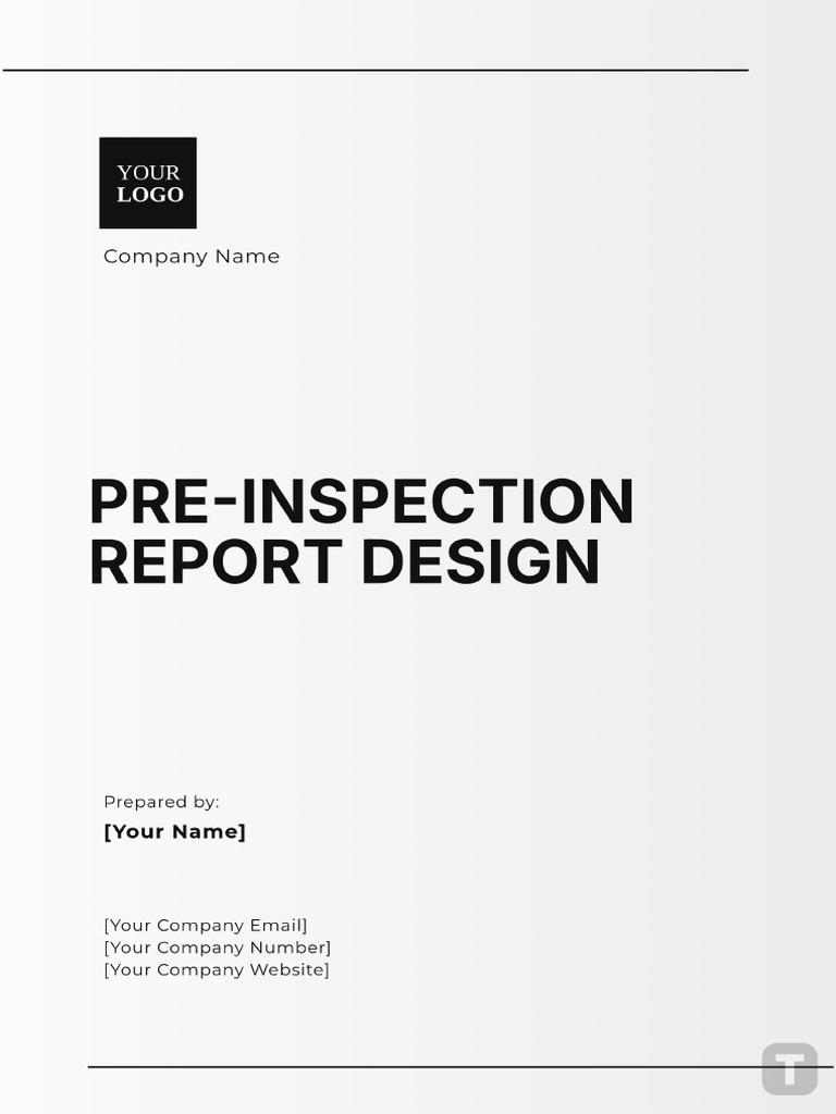 Pre Inspection Report Design Template | PDF