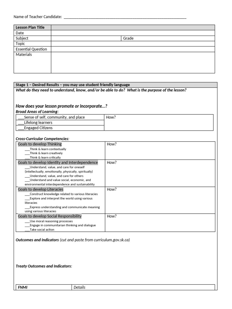 Updated Detailed Lesson Plan Template | PDF | Educational Assessment ...