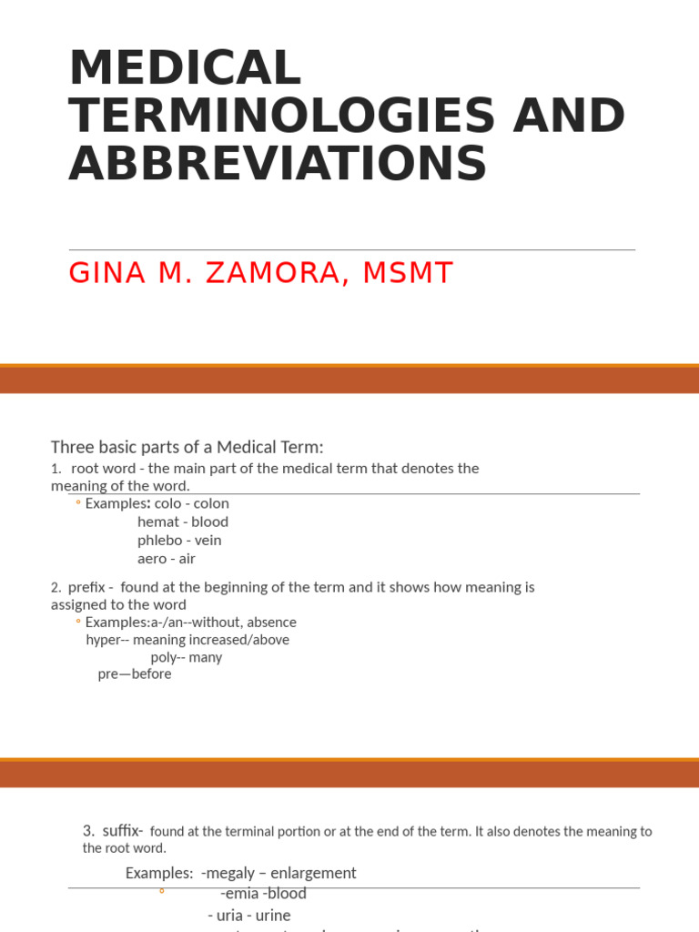 6. Medical Terminologies and Abbreviations | PDF | Immunodeficiency ...