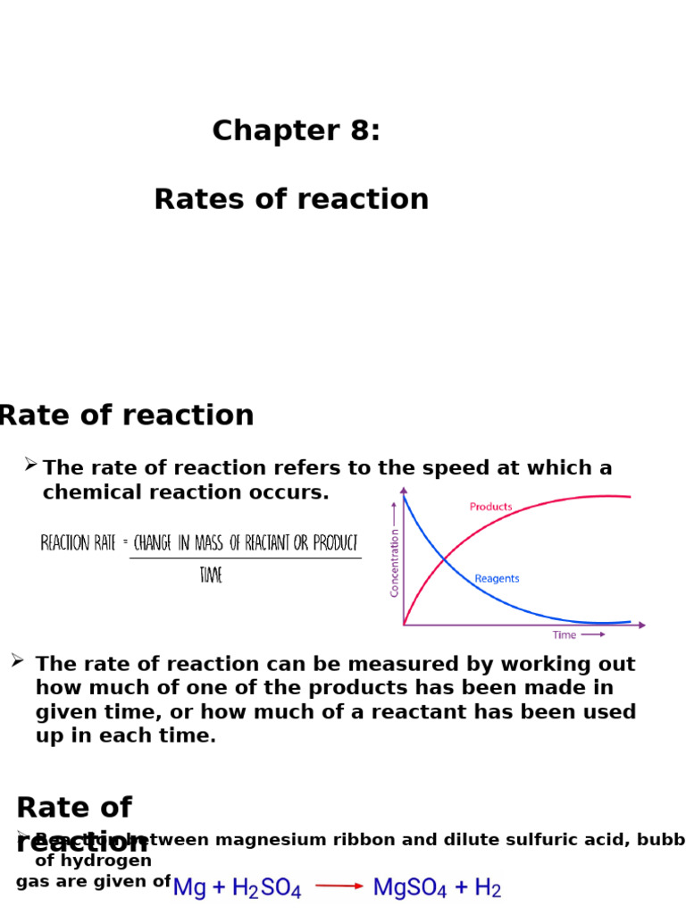 Chapter 8 Science Grade 8 | PDF | Reaction Rate | Chemical Reactions