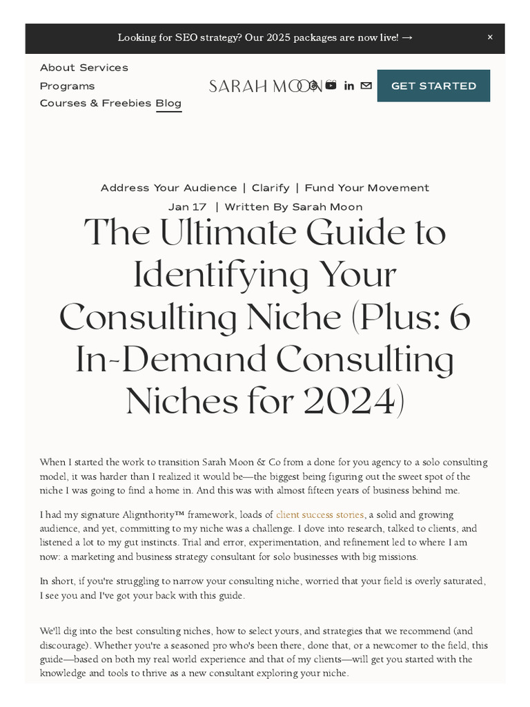 The Ultimate Guide To Identifying Your Consulting Niche (Plus - 6 In ...