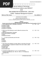 BCS403 Model Set 1 Paper | PDF | Relational Model | Relational Database