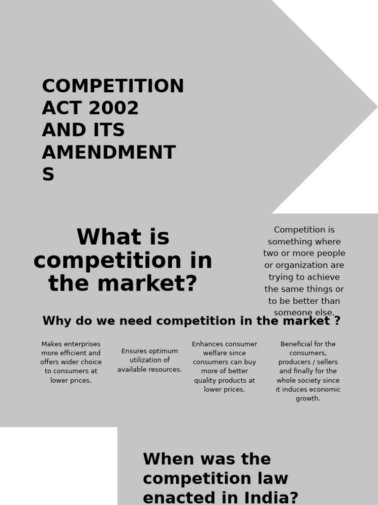 Overview of India's Competition Act 2002 | PDF | Competition Law ...