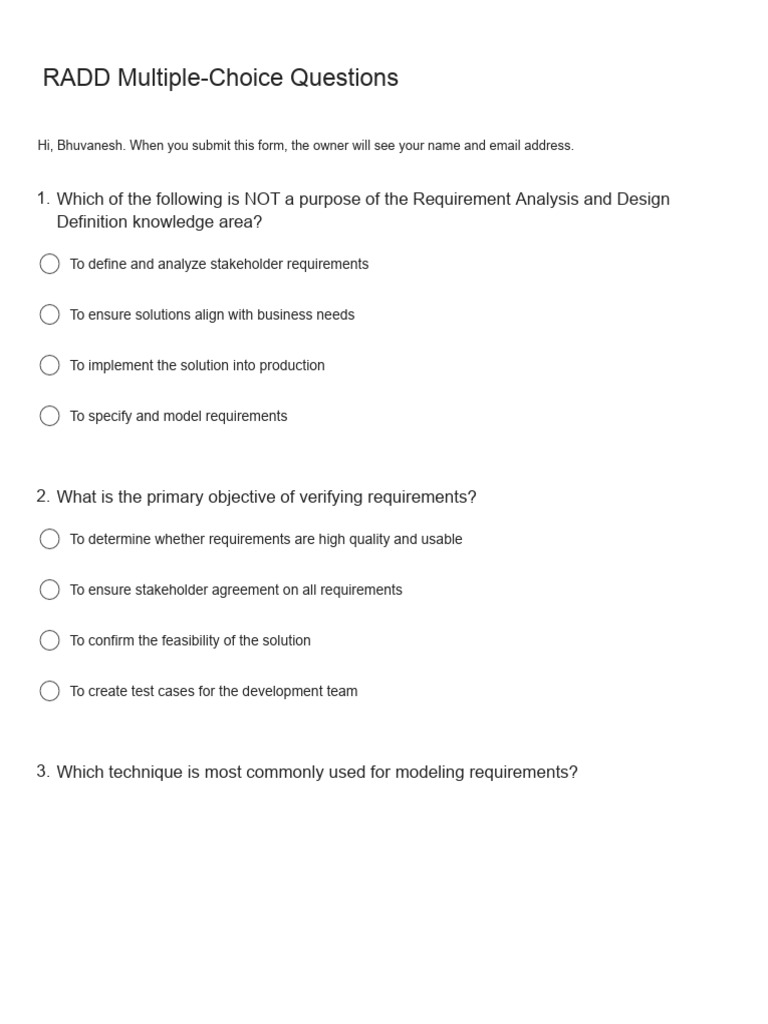 RADD Multiple-Choice Questions | PDF | Software Engineering ...