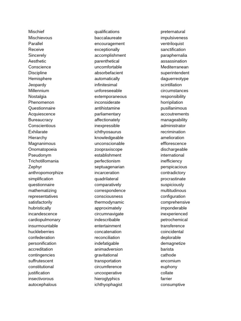 Words For Practice 1 | PDF