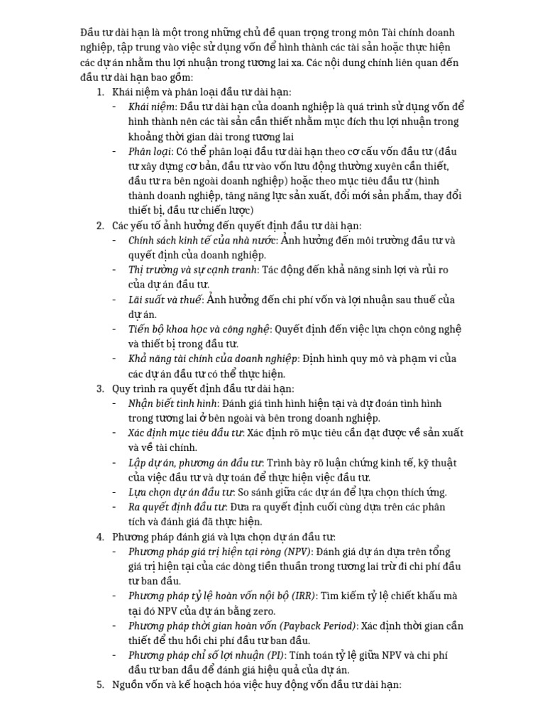 TCDN NEU 2024 Bài tập xác định dòng tiền dự án đầu tư | PDF