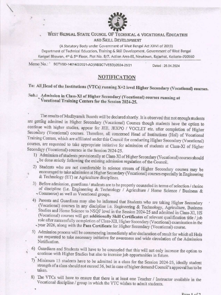 Notice Vocational | PDF