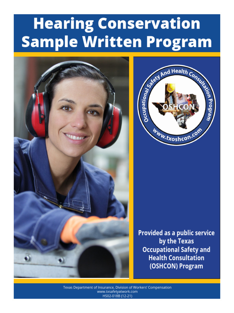 Hearing Conservation Program Template | PDF | Noise | Labor Relations