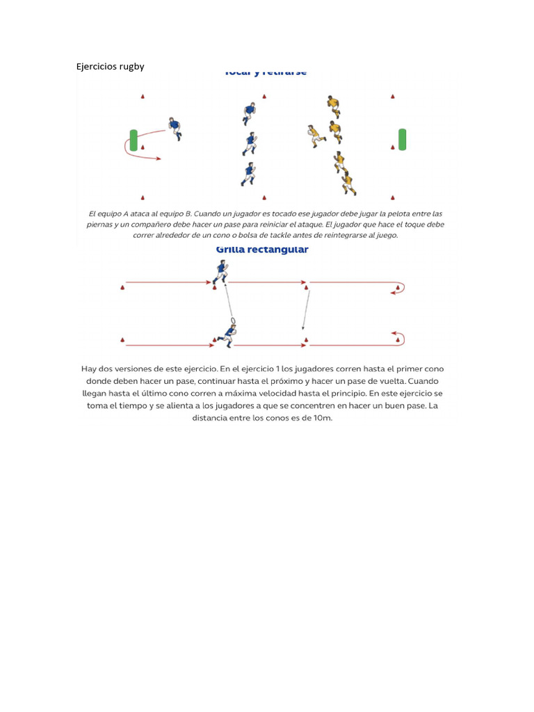 Ejercicios rugby | PDF