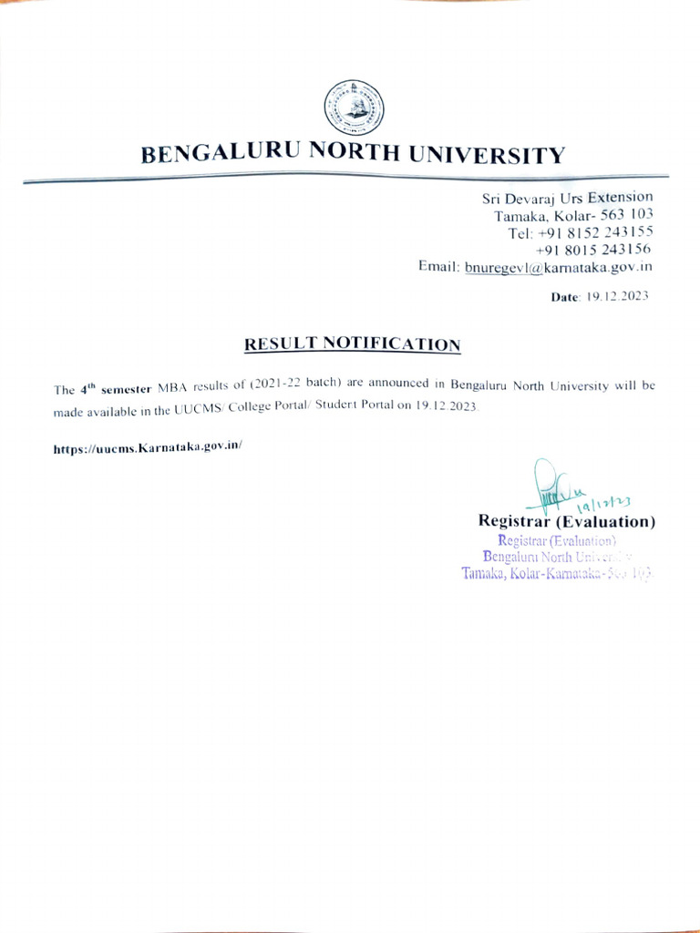 4th Sem Mba Results | PDF