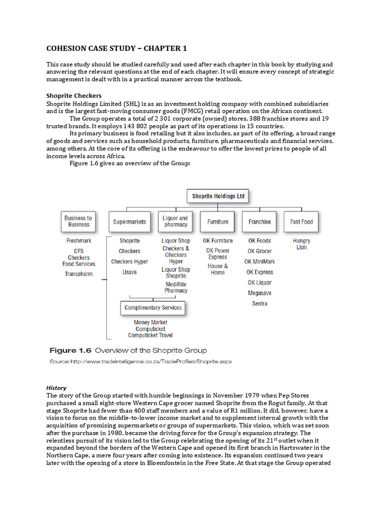 Cohesion Case Study Shoprite | PDF | Retail | Supply Chain