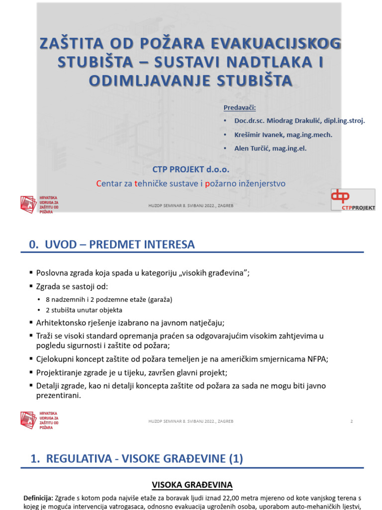 Zastita Od Pozara Evakuacijskog Stubista - Sustavi Nadtlaka I ...