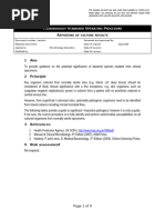Eye Specimen Culture SOP Guide | PDF | Microbiology