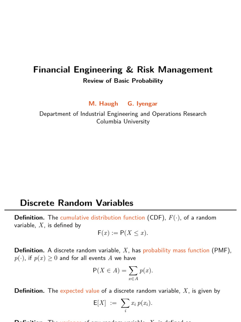 Introduction to Probability Part I | PDF | Probability Distribution ...