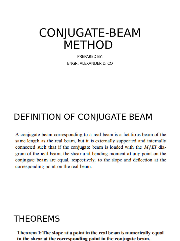 LEC 04 Conjugate-Beam Method | PDF