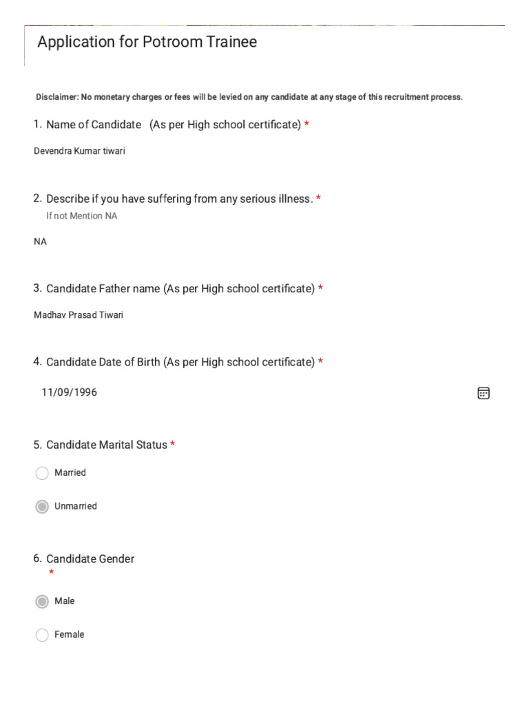 Application For Potroom Trainee | PDF | Computer Security | Security