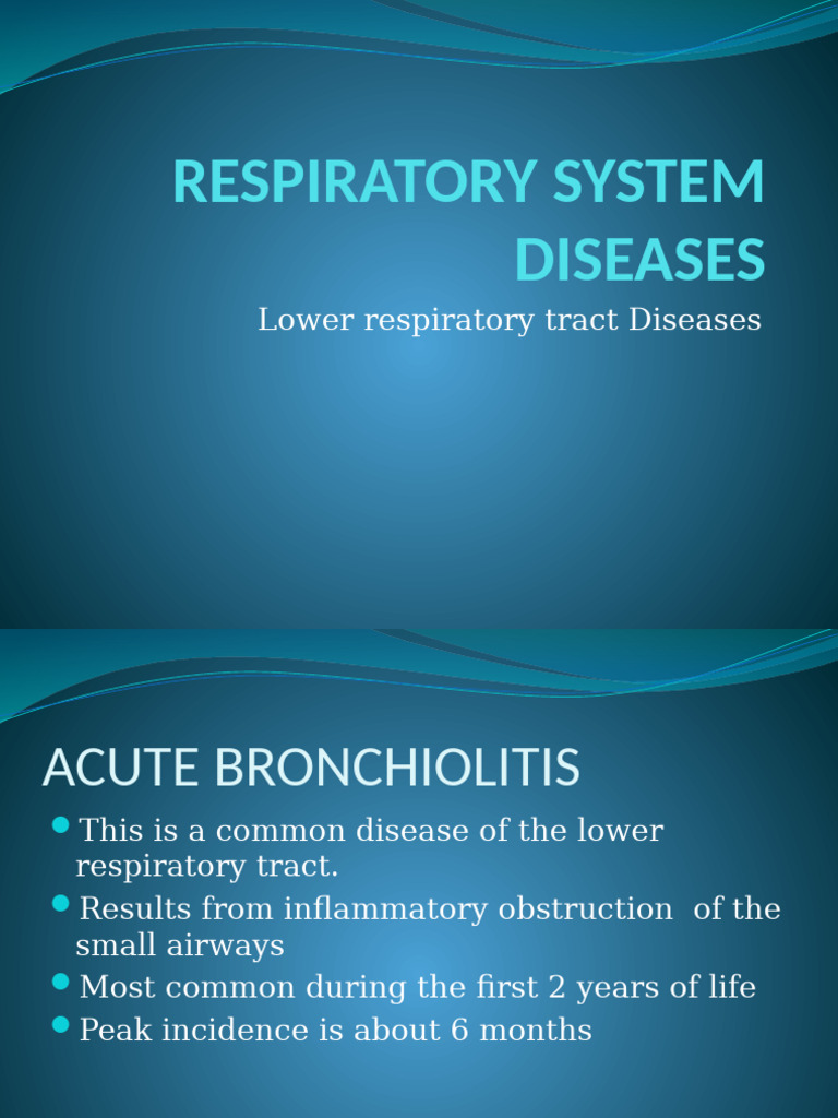 Respiratory System Diseases | PDF | Respiratory Diseases | Respiratory ...