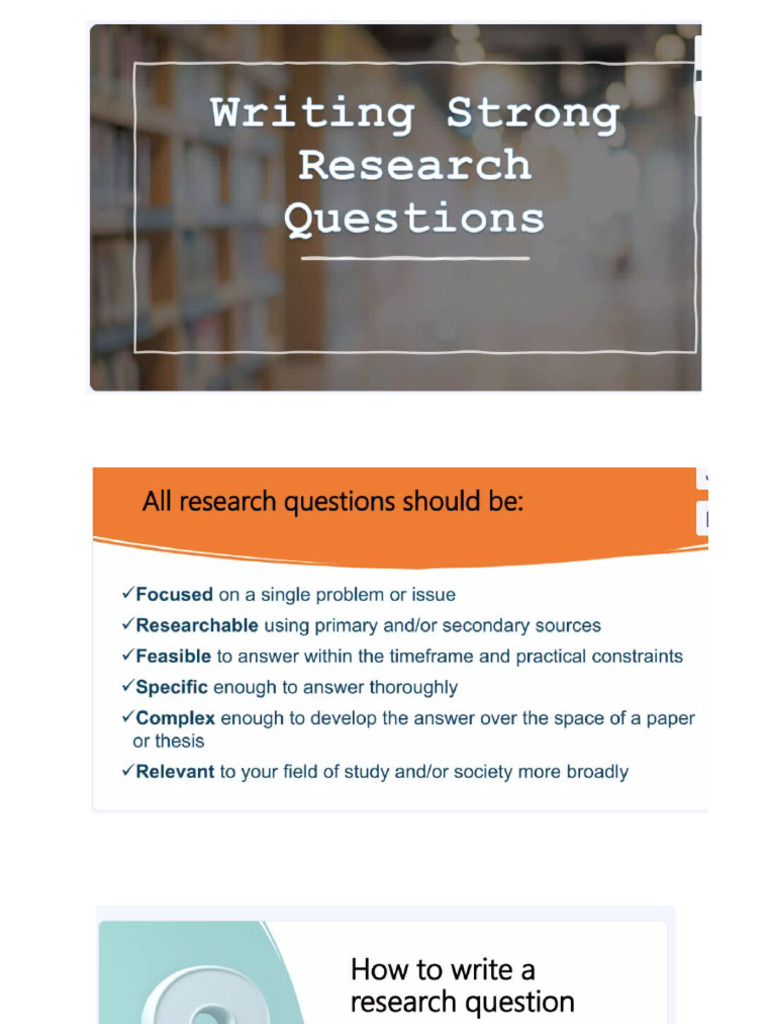 writing a research qns | PDF