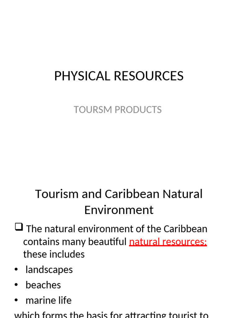 Impact of Tourism on Caribbean Resources | PDF | Beach | Sea