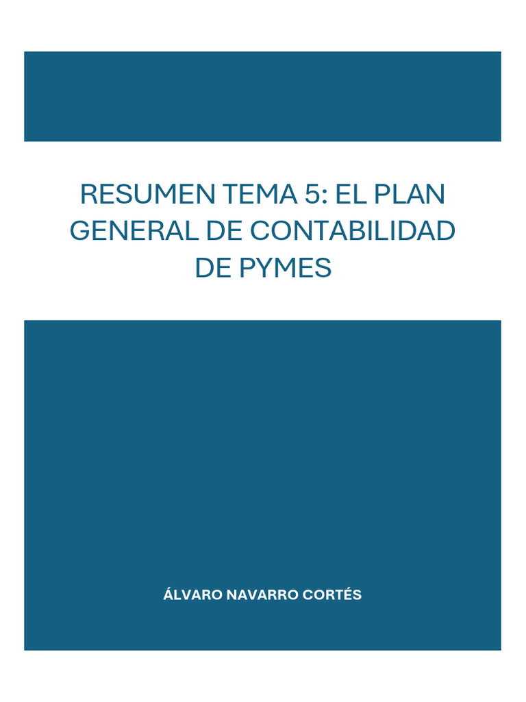 Plan Contable PYMES: Estructura y Principios | PDF | Contabilidad | Estado financiero