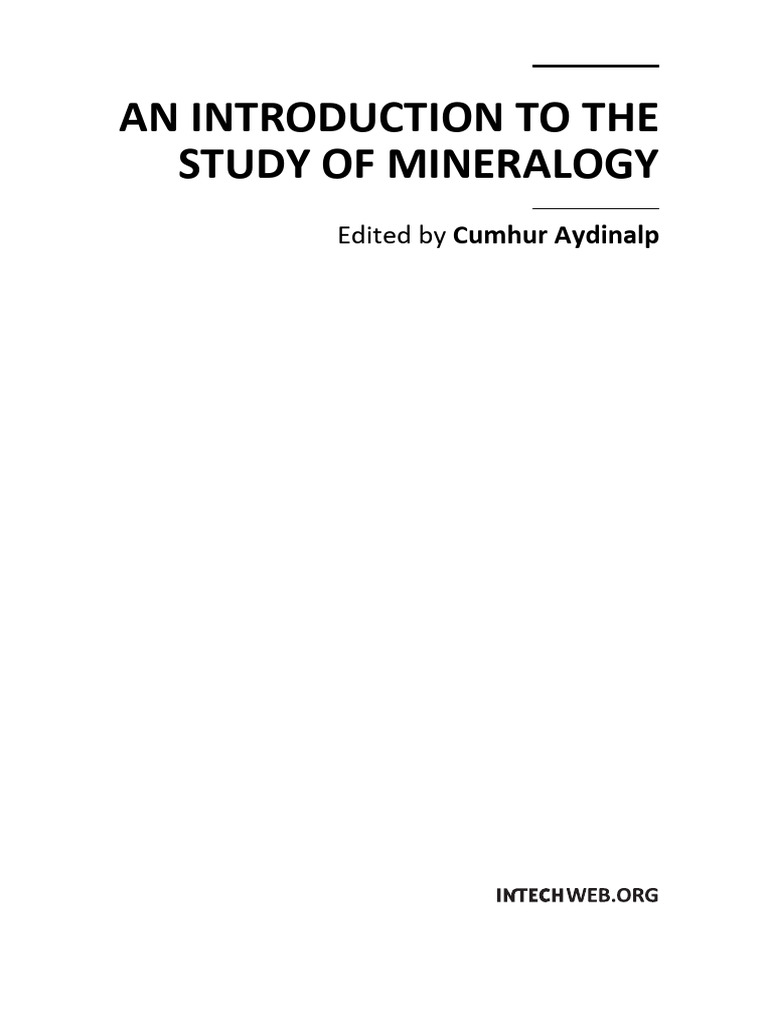 An Introduction To The Study of Mineralogy PDF Free | PDF | Minerals | Mining