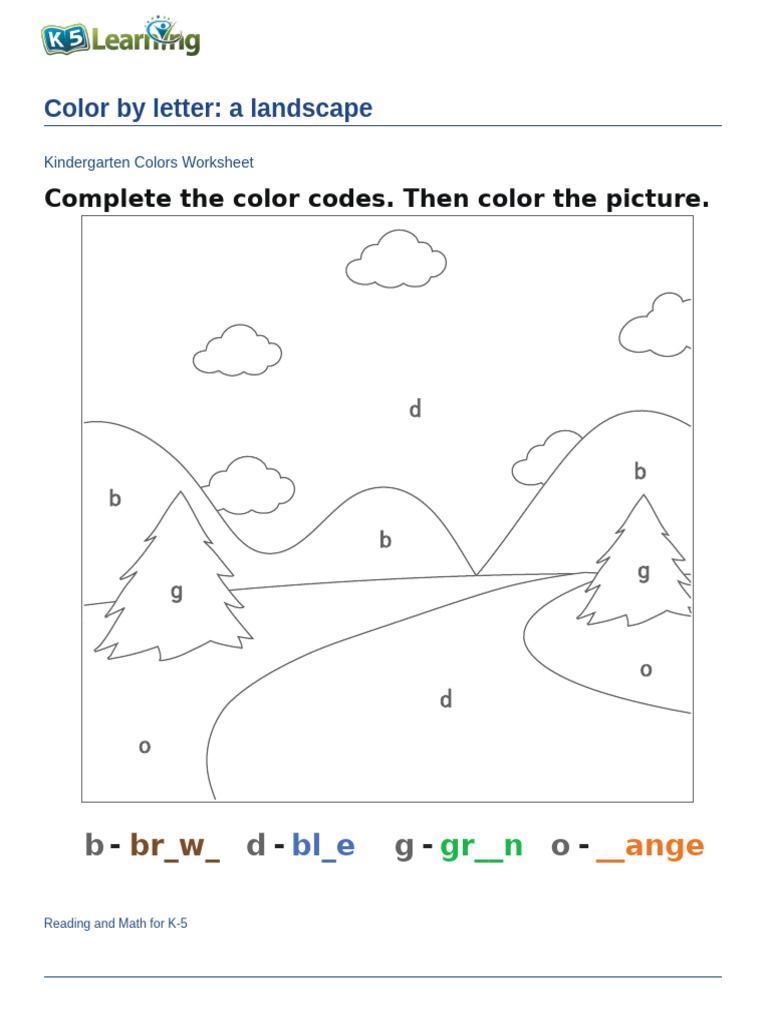 Color by Letter A | PDF