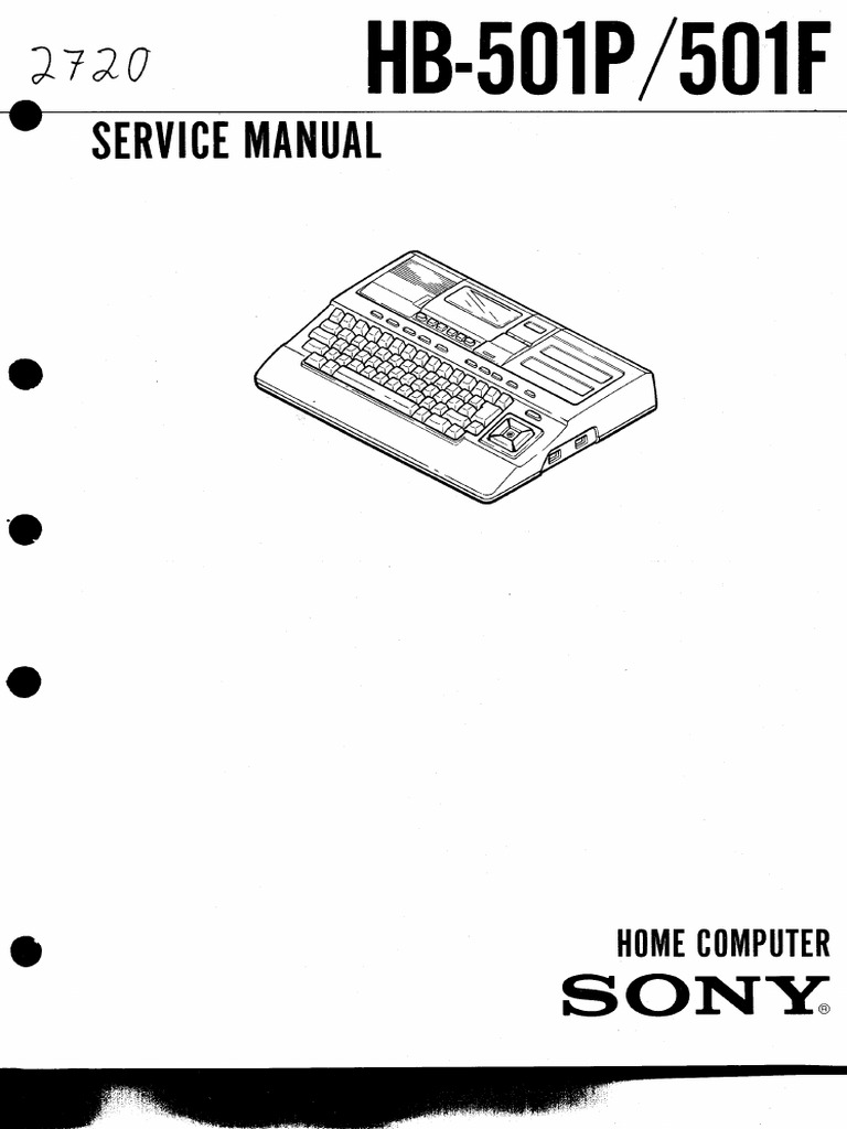 Sony HB-501 Service Manual | PDF