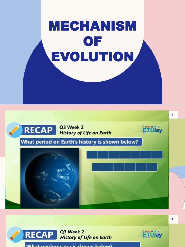 Mechanism of Evolution | PDF