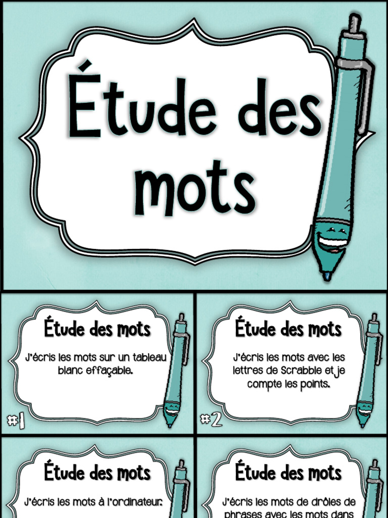 Activités ludiques d'étude des mots | PDF | Langues | Études des ...