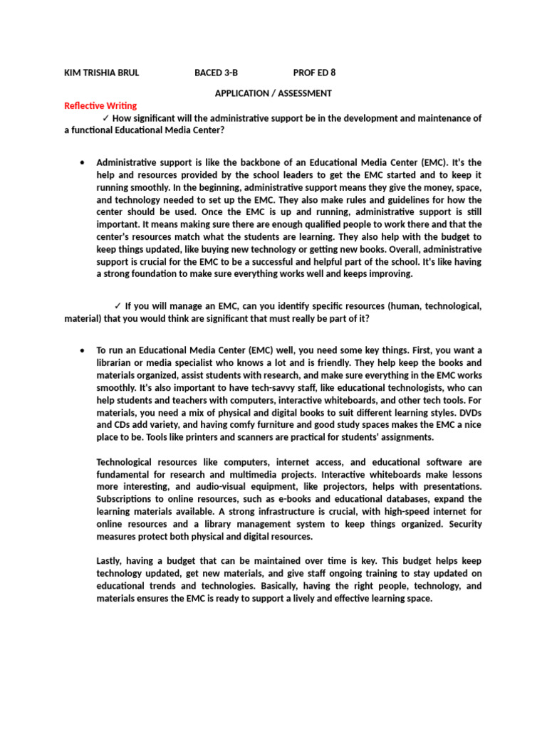 Application Assessment Reflective Writing (Module 7) | PDF | Internet ...