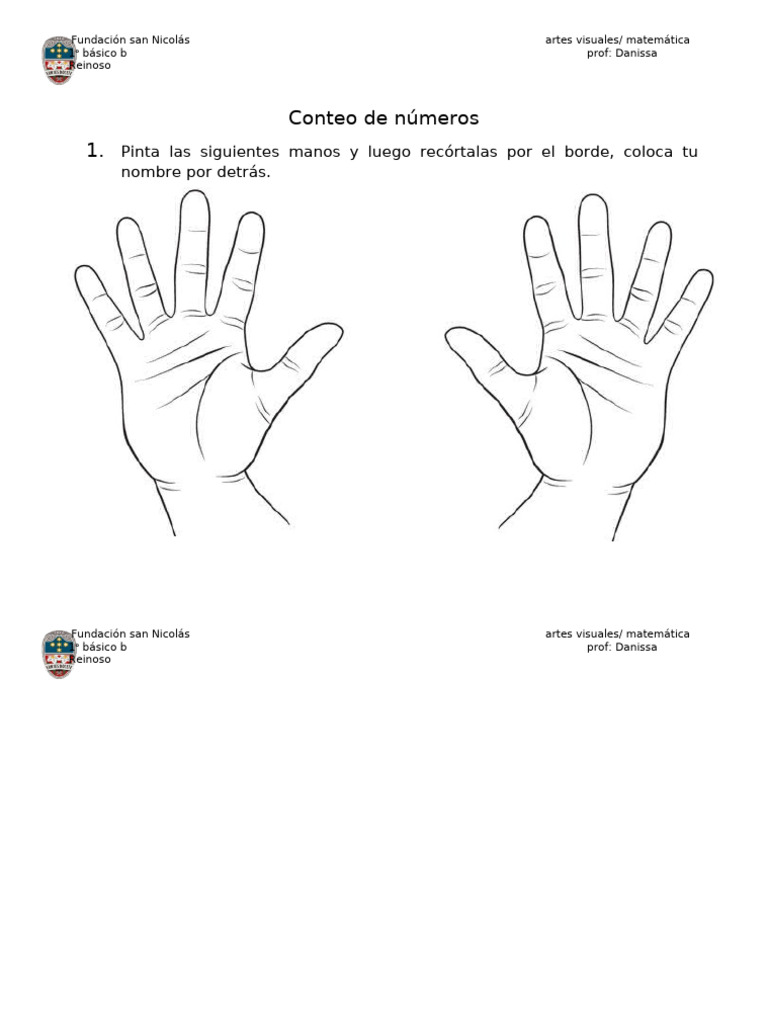 Actividad de Conteo y Arte 1° Básico | PDF