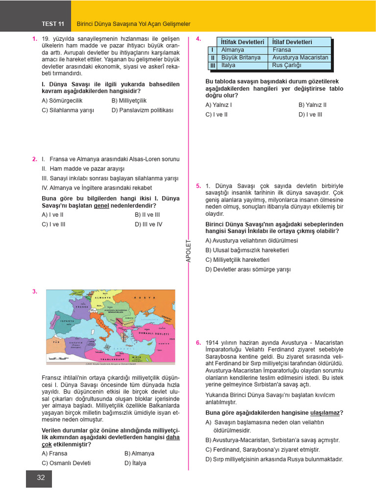 Apolet Yayınları 8. Sınıf T.C. İnkılap Tarihi Ve Atatürkçülük - 31 Ocak ...
