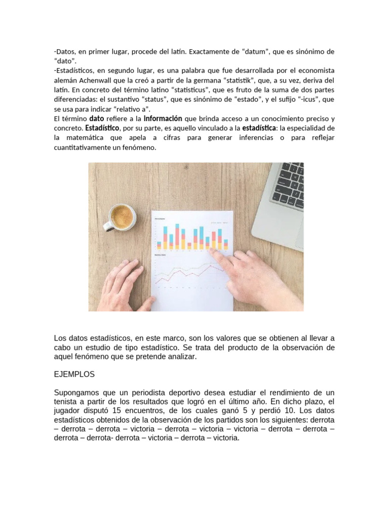 Datos Estadísticos: Definición y Ejemplos | PDF