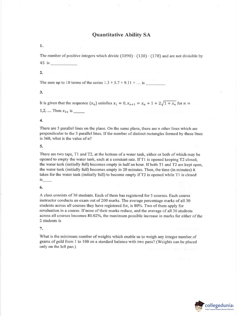IPMAT 2021 Question Paper | PDF